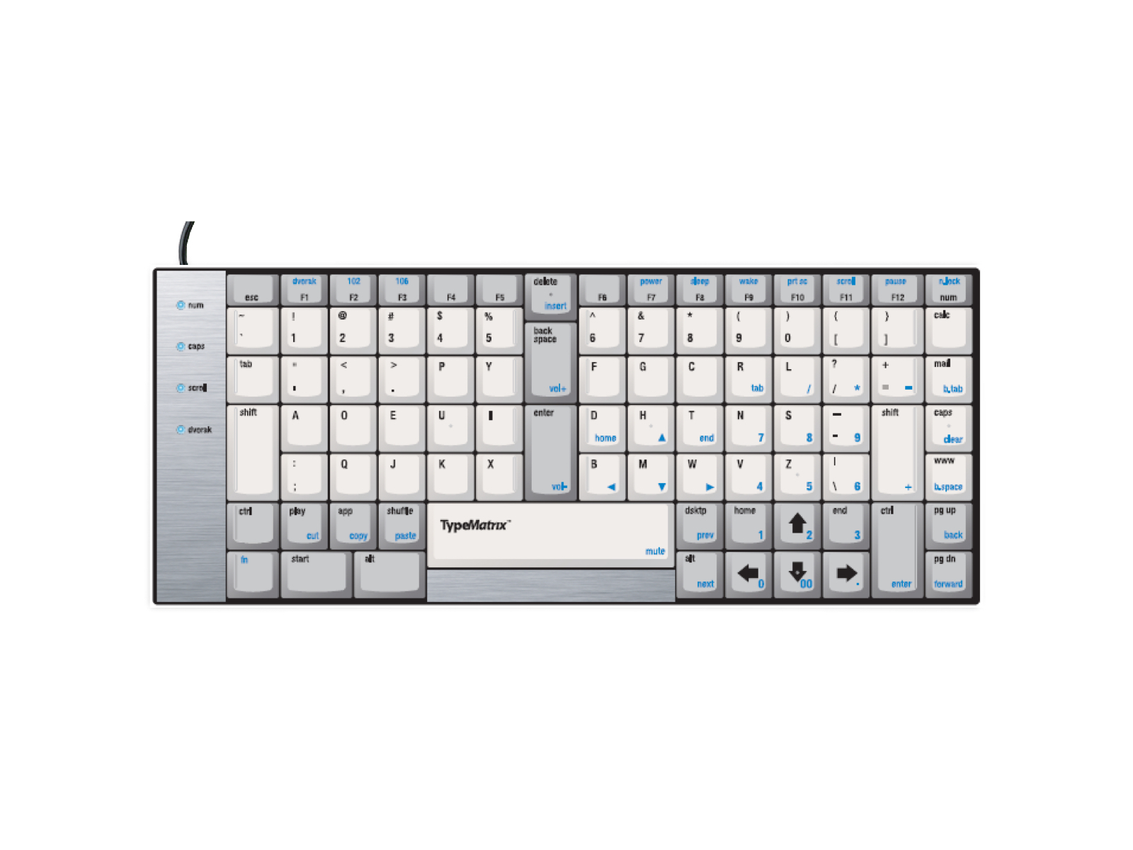 TypeMatrix 2030 USB toetsenbord - nu bij Ergonomiewebshop